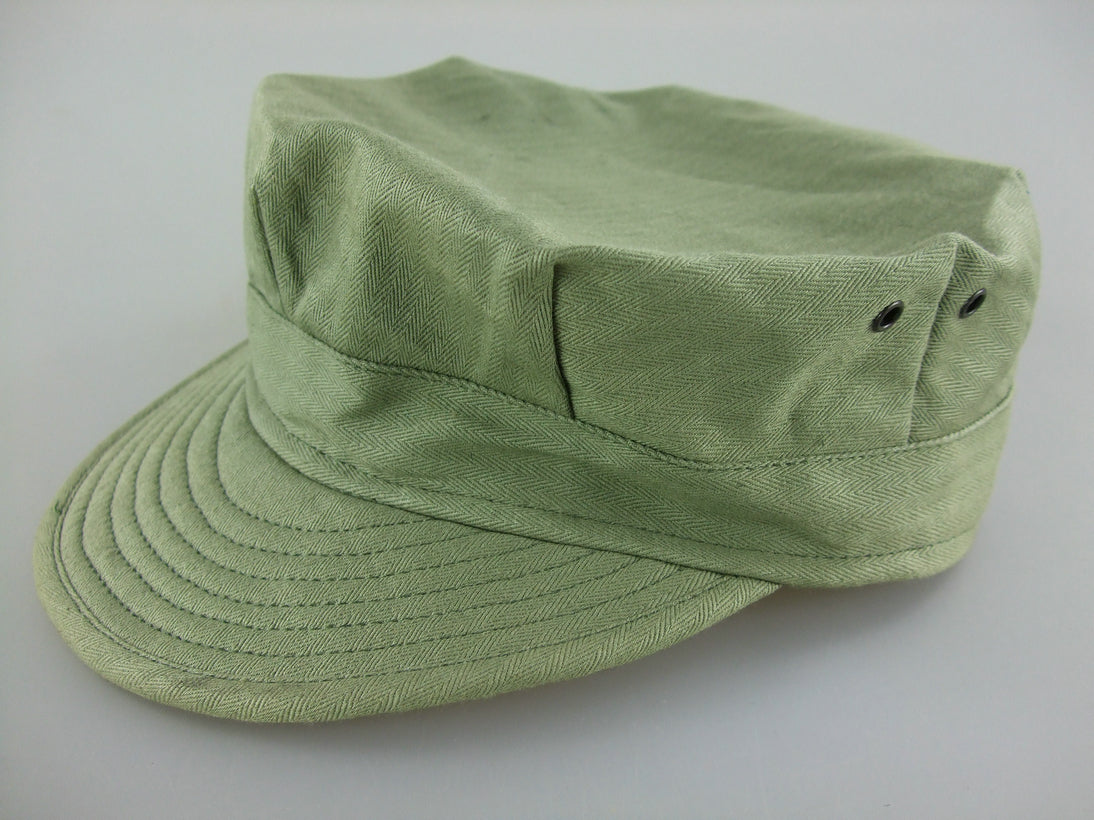 WWII WW2 US USMC Green HBT Utility Field Cap Plain| Hikimilitariashop