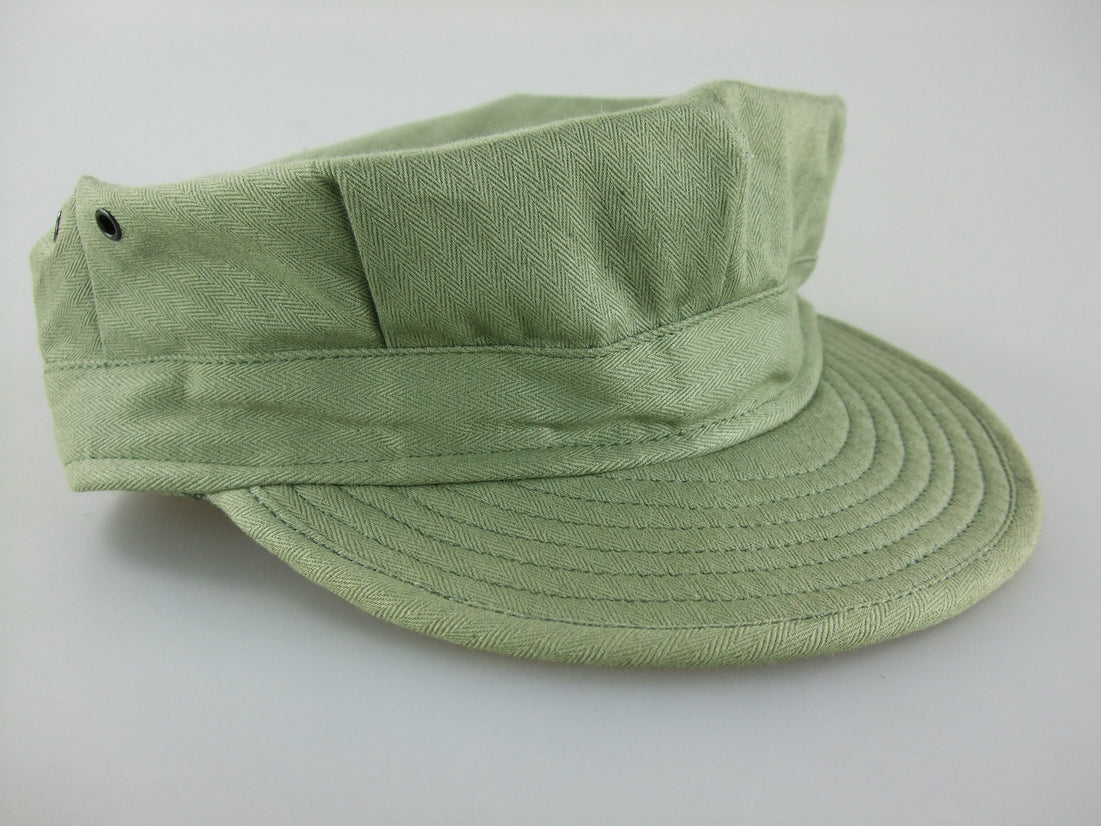 WWII WW2 US USMC Green HBT Utility Field Cap Plain| Hikimilitariashop