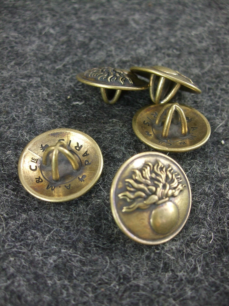 WW1 France French Army Grenadiers Infantry Brass Buttons Horizon Blue ...