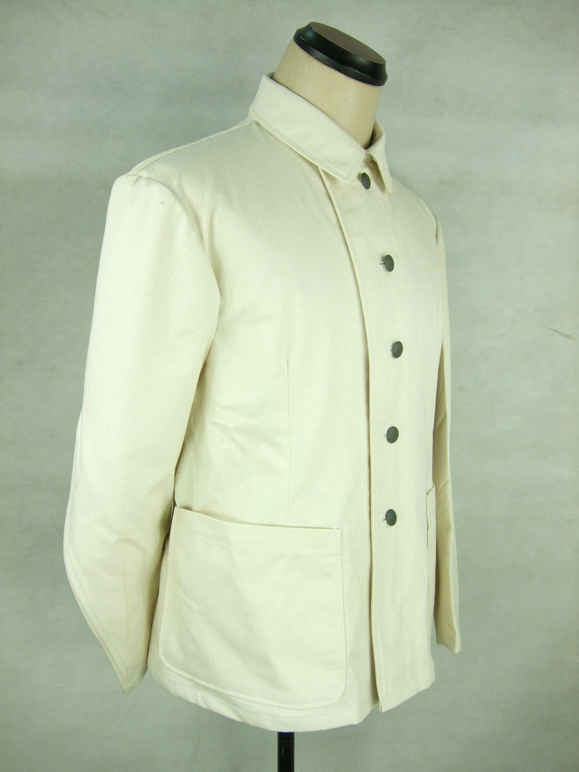 WWII German Summer HBT Off White Drill Service Tunic Jacket ...