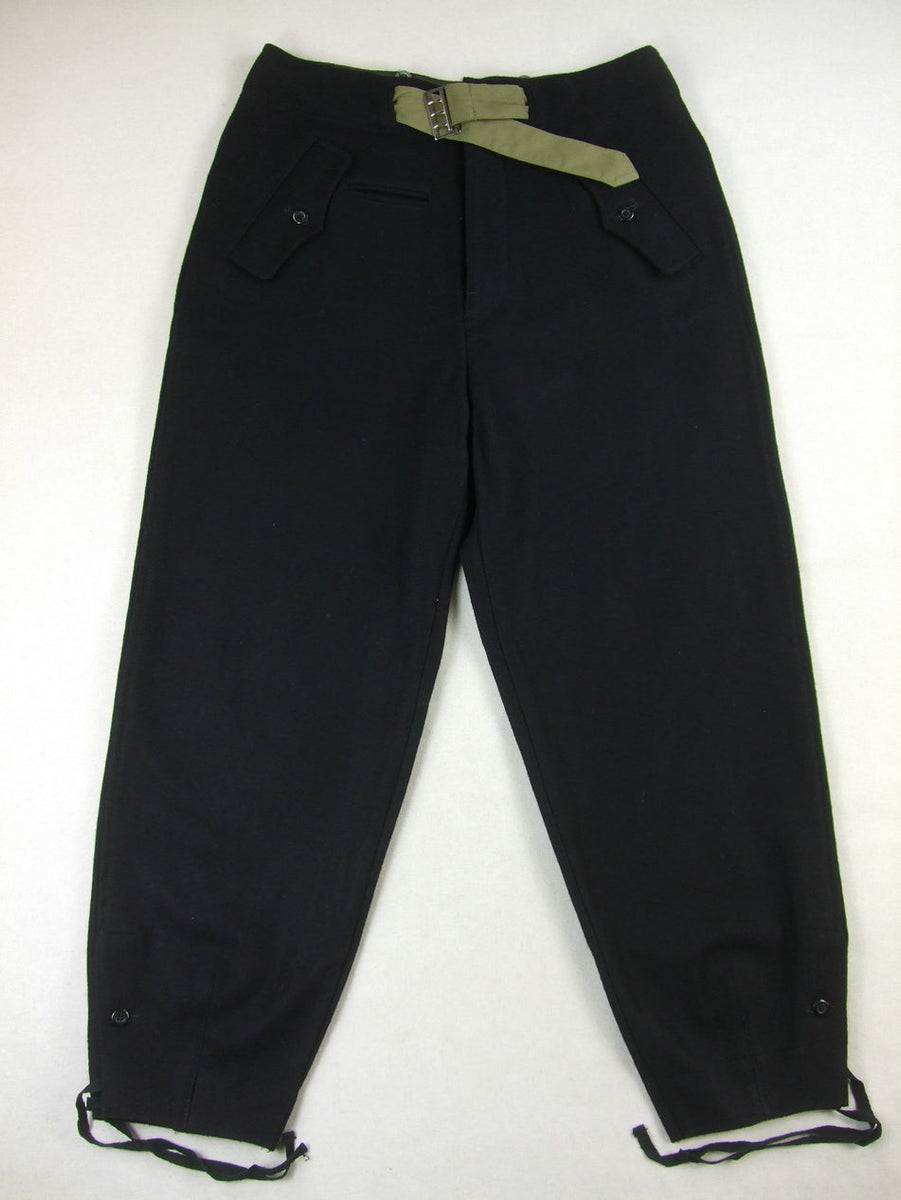 WWII German WH Heer Black Wool Panzer Trousers Pants| Hikimilitariashop