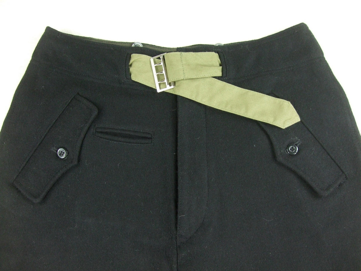 WWII German WH Heer Black Wool Panzer Trousers Pants| Hikimilitariashop