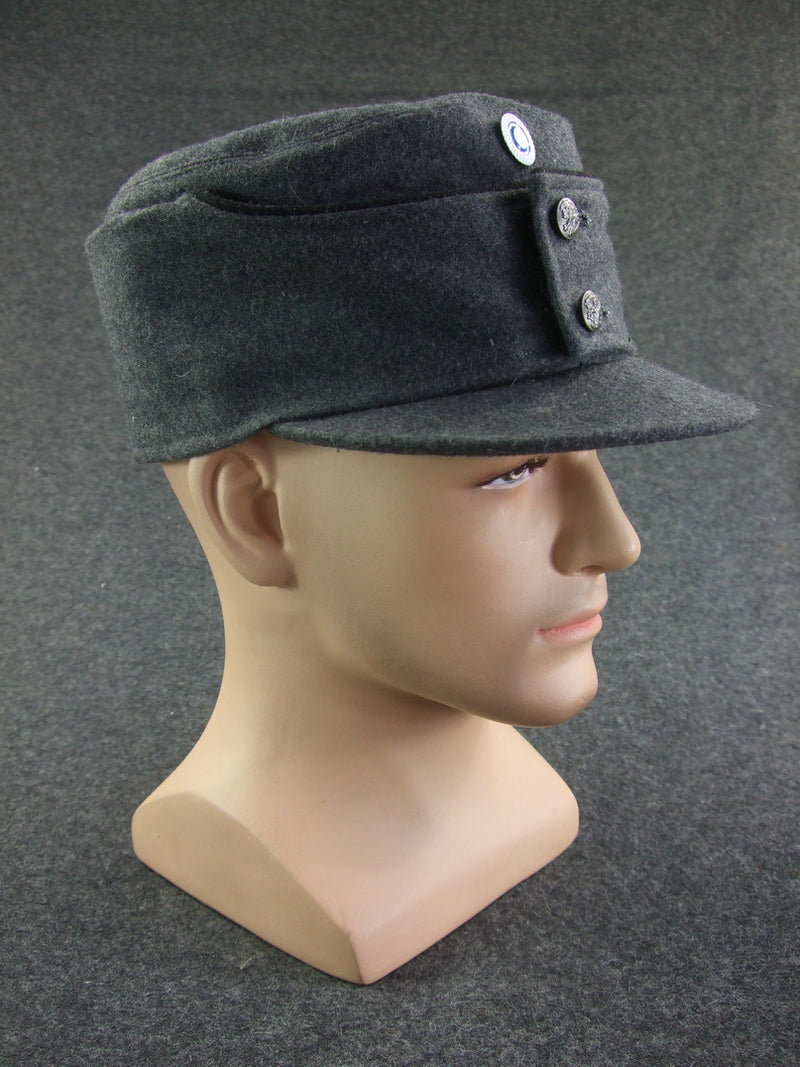 WW2 Finnish Enlisted Soldier Field Cap With Piping Armor Troops Black ...