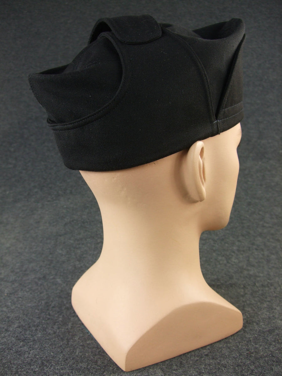WW2 Italy Italian NFP Black Gabardine Officer Side Cap| Hikimilitariashop