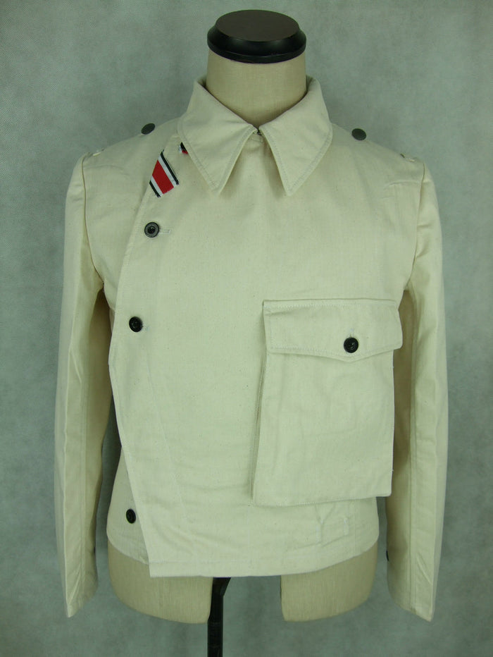 WWII German Heer Panzer HBT Off-White Wrapper Jacket WH| Hikimilitariashop