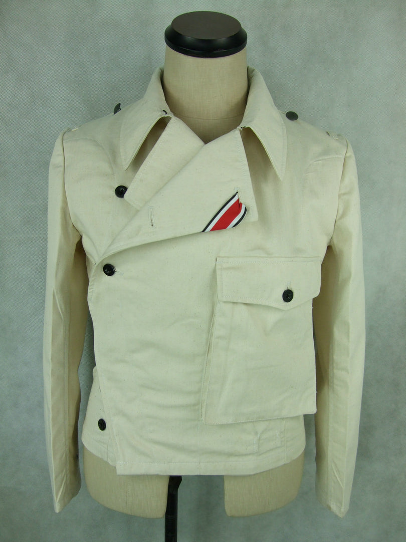WWII German Heer Panzer HBT Off-White Wrapper Jacket WH| Hikimilitariashop